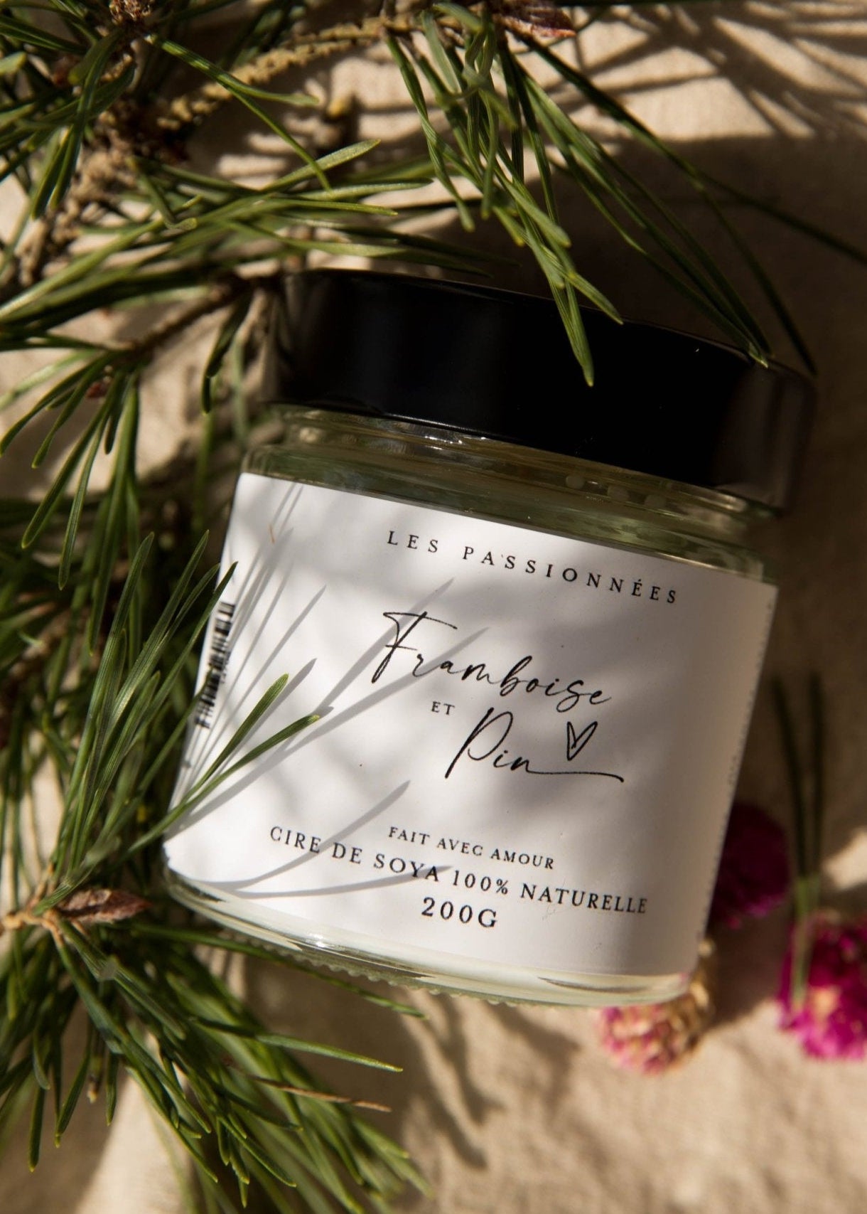 Chandelle parfumee meche de coton – Framboise & Pin | Les Passionnees ...